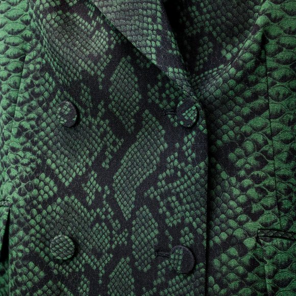 Dries Van Noten | Jackets & Coats | Dries Van Noten Green Snake Skin ...